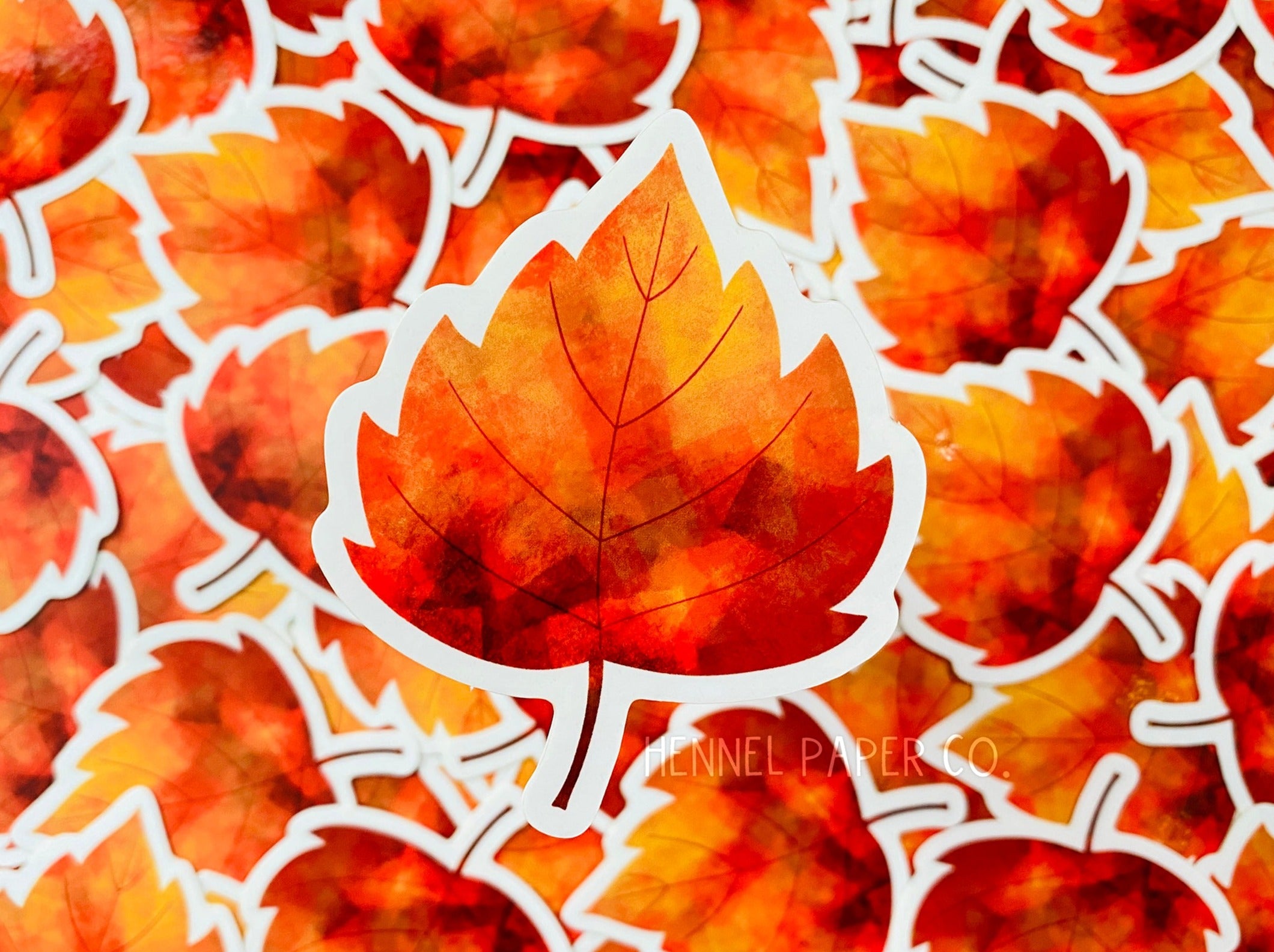 Fall Leaf Vinyl Sticker for Fall Lovers – Hennel Paper Co.