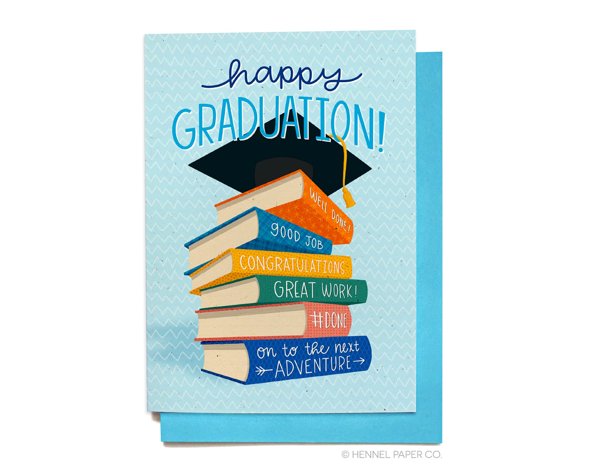 Happy Graduation! Books Grad Card - Hennel Paper Co. Stationery