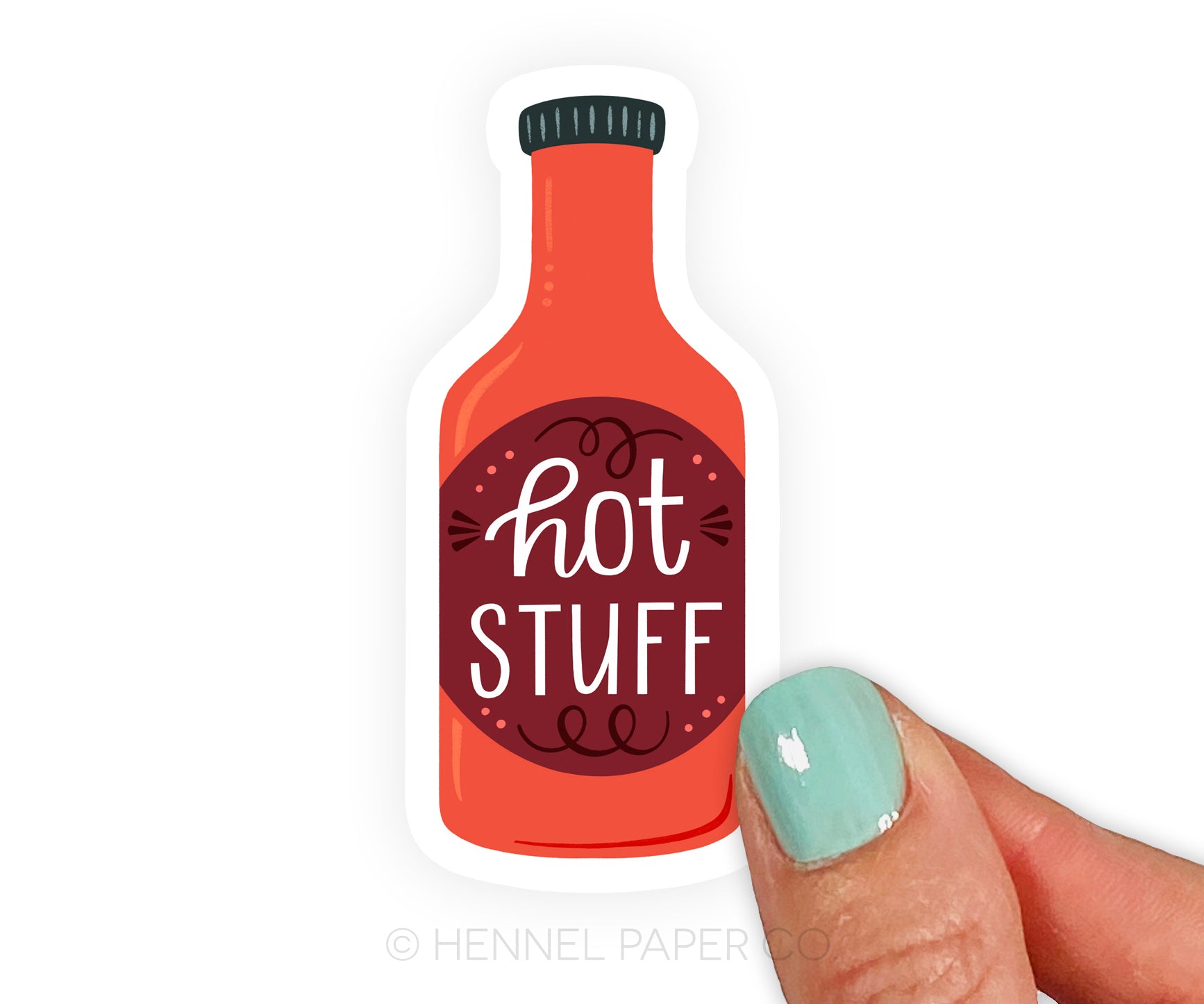 Hot Stuff Waterproof Sticker – Hennel Paper Co.
