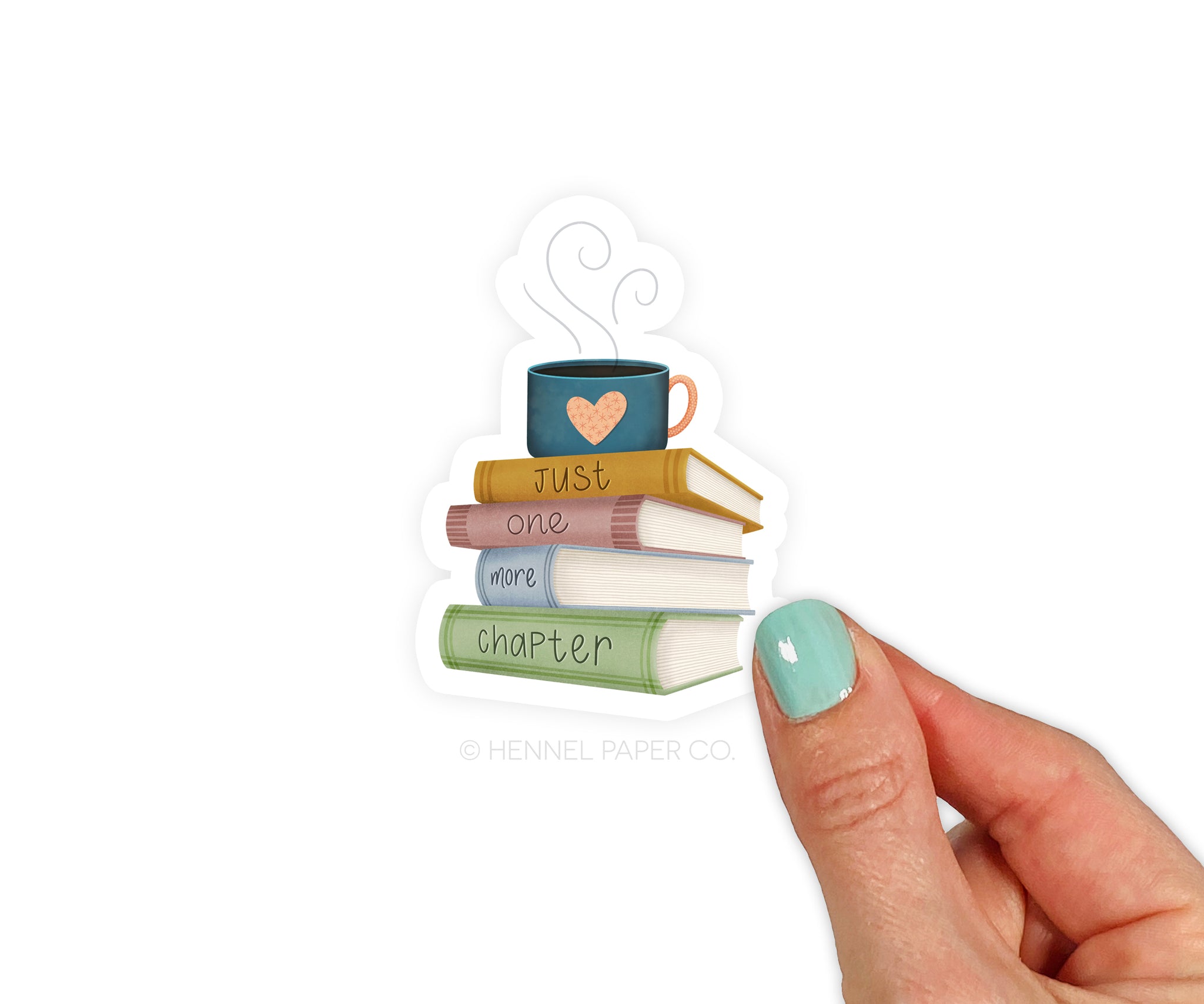 Just One More Chapter - Funny Sticker for Book Lovers – Hennel Paper Co.
