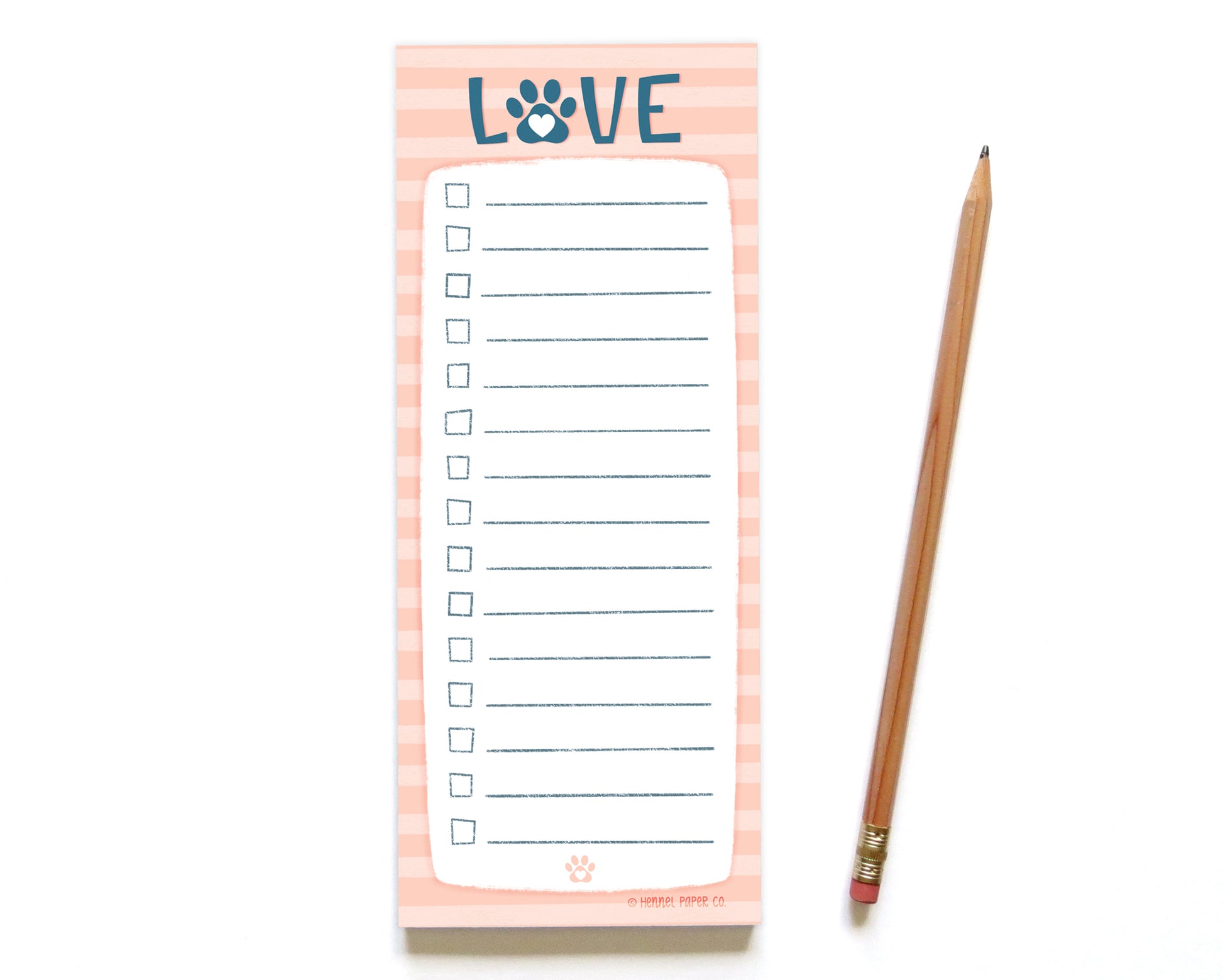 Love Pawprint Notepad - Hennel Paper Co. Stationery & Gifts