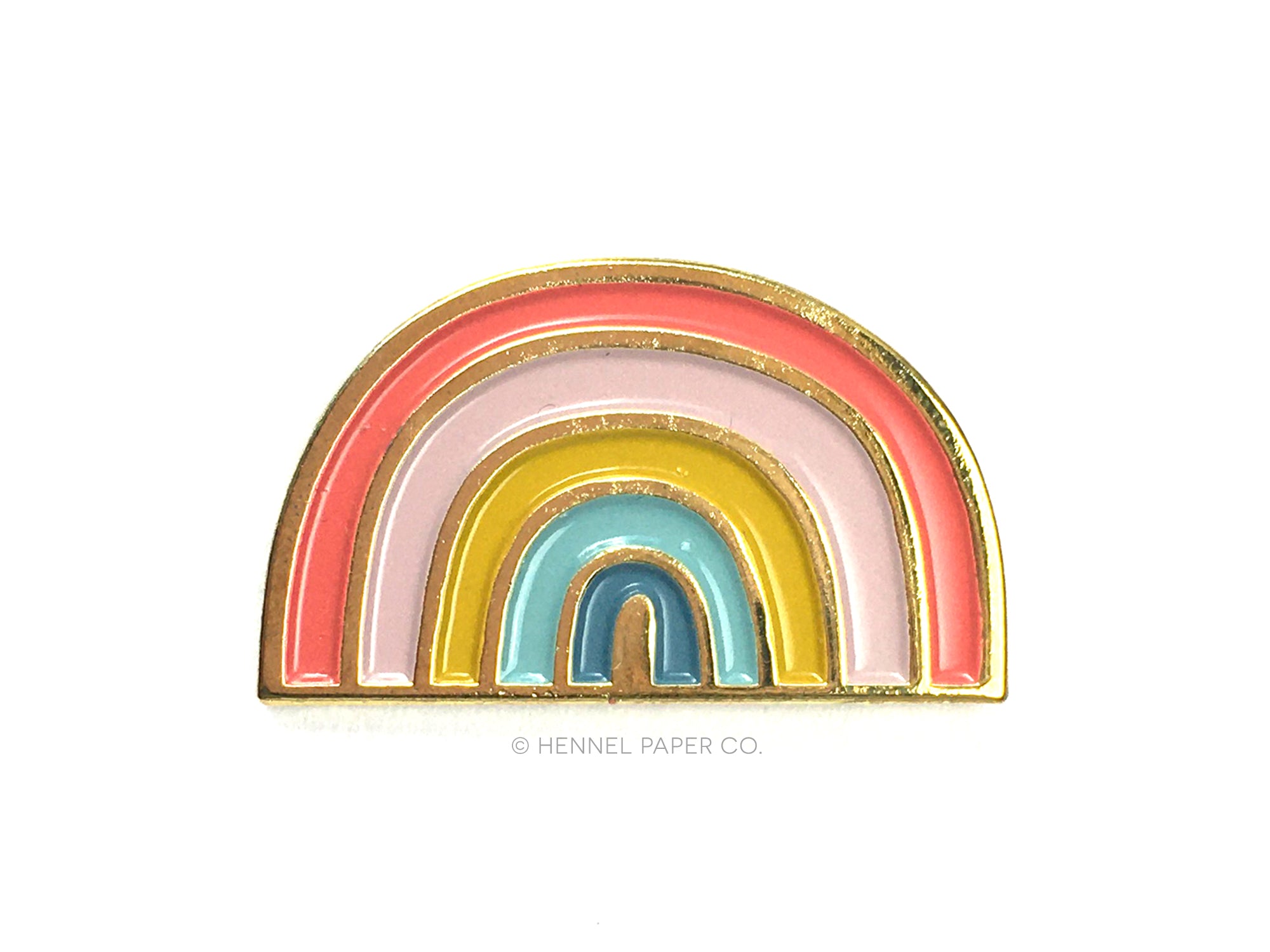 Rainbow Enamel Pin – Hennel Paper Co.