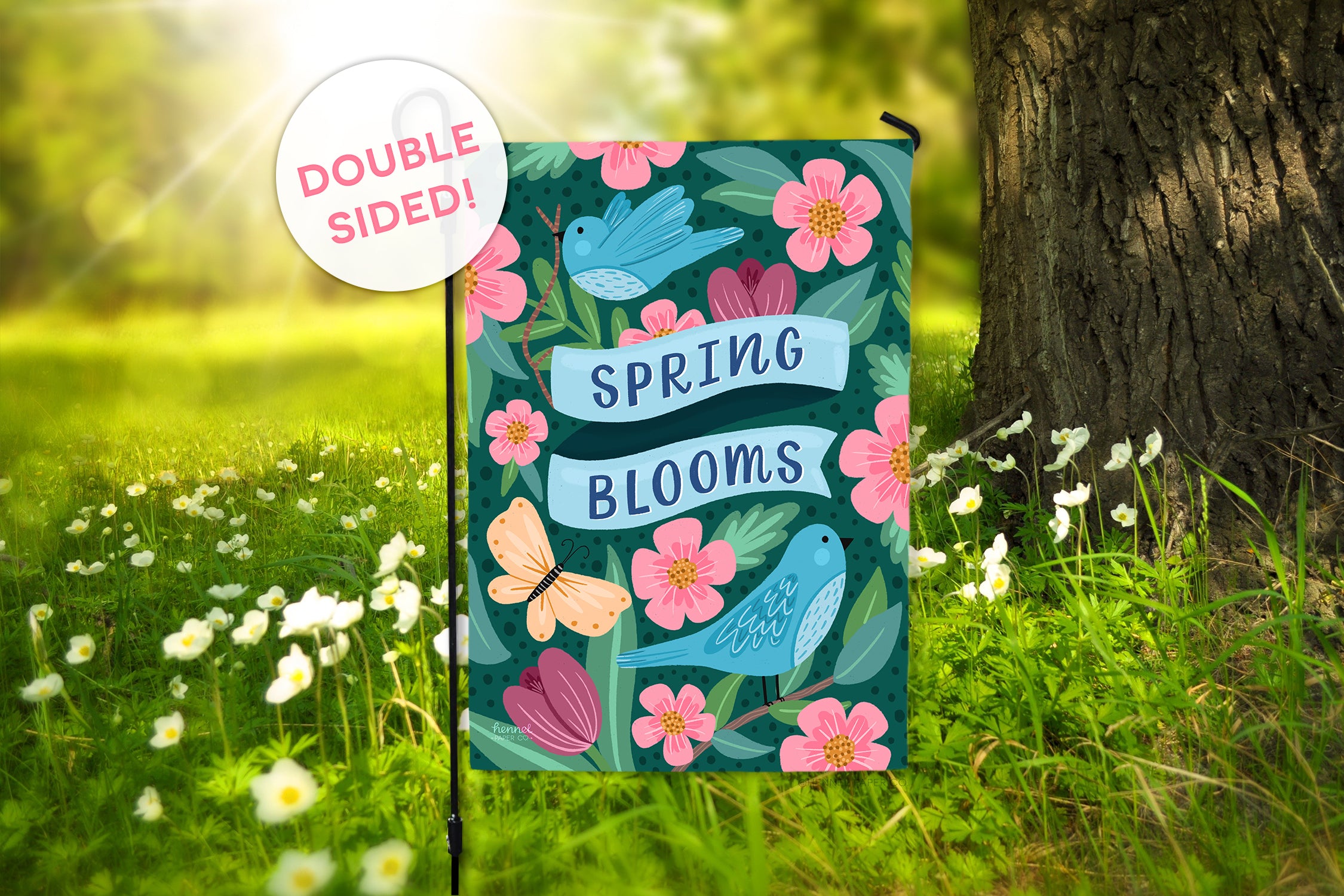 Spring Blooms Garden Flag - Seasonal Spring Garden Flag – Hennel Paper Co.