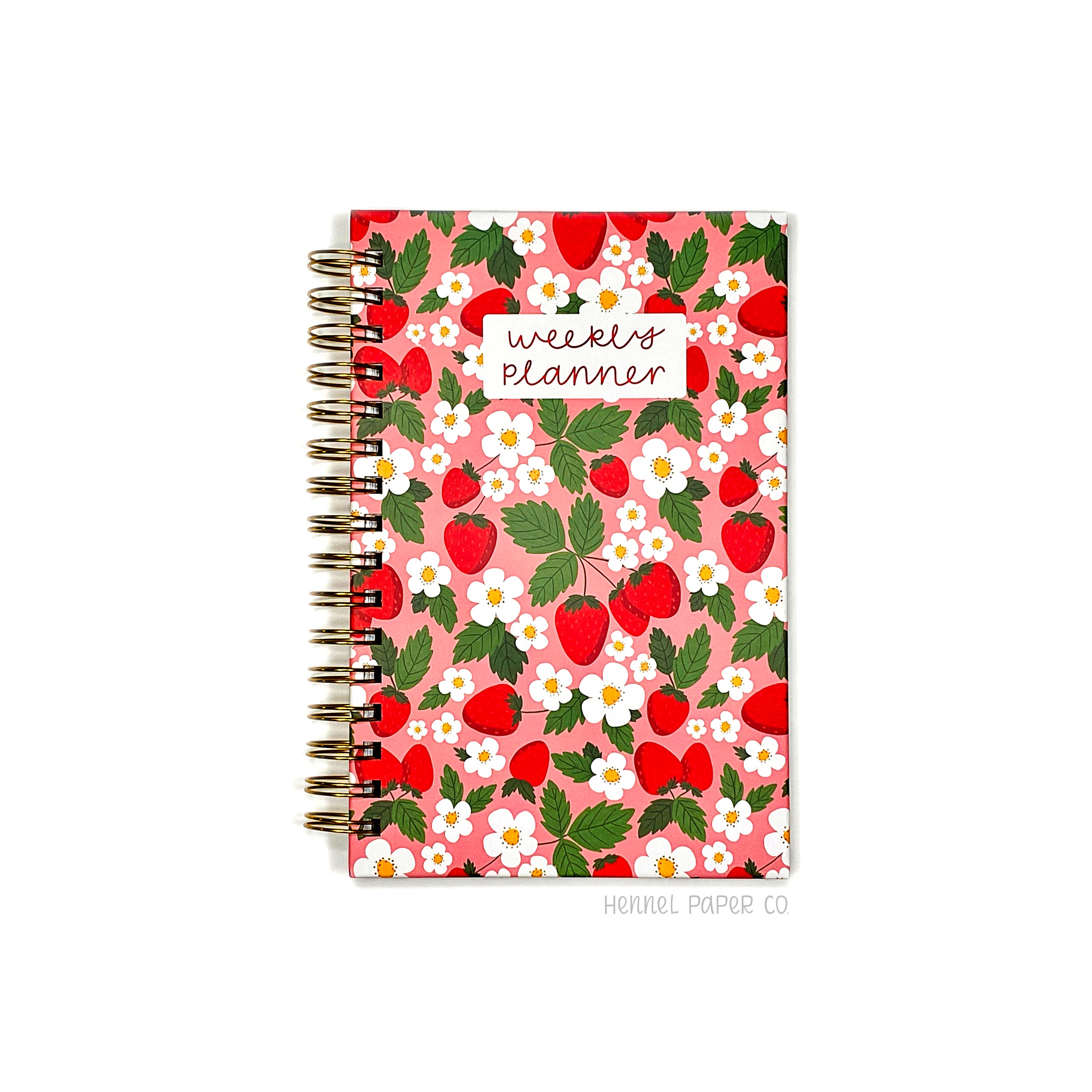 Strawberries Undated Weekly Planner – Hennel Paper Co.