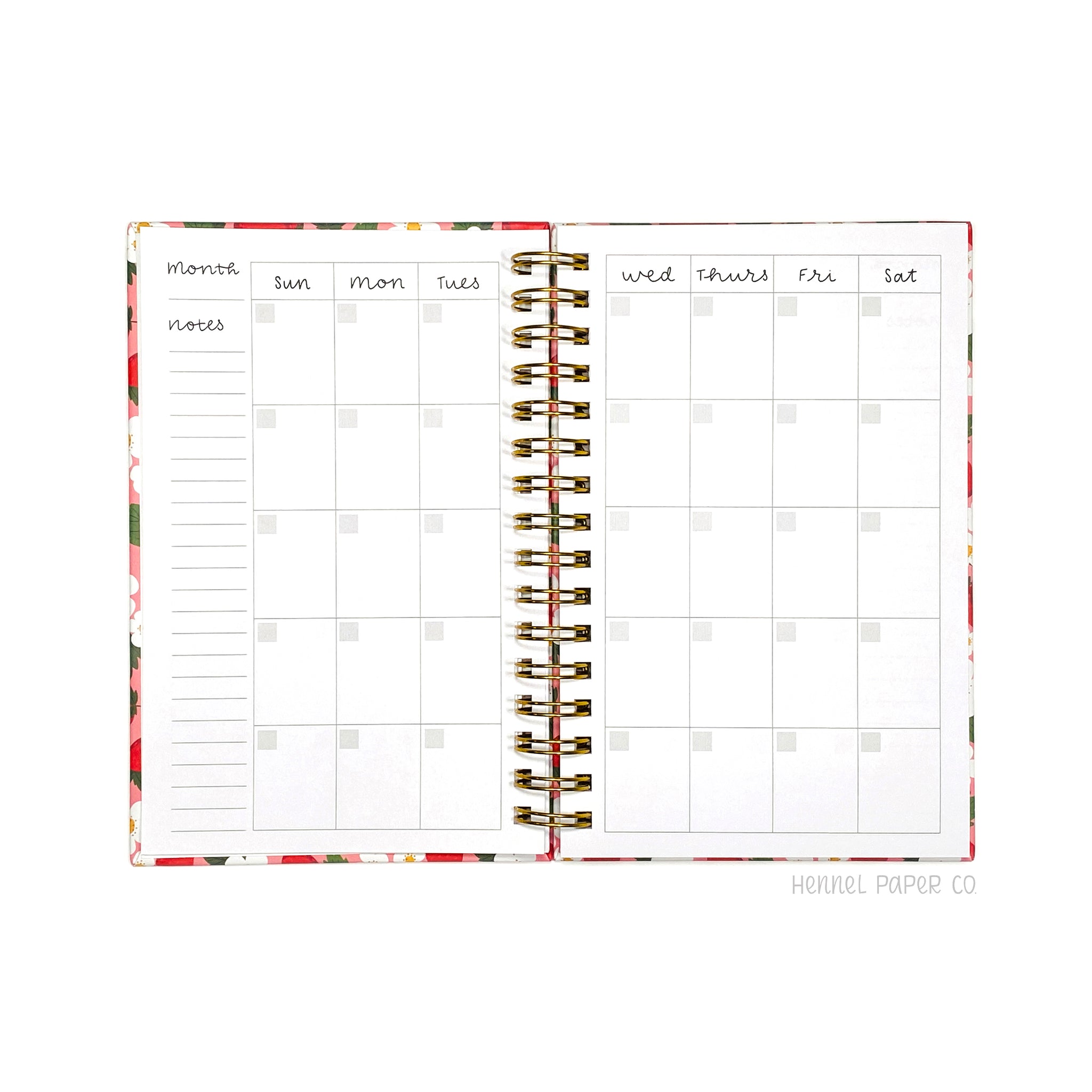 Strawberries Undated Weekly Planner – Hennel Paper Co.